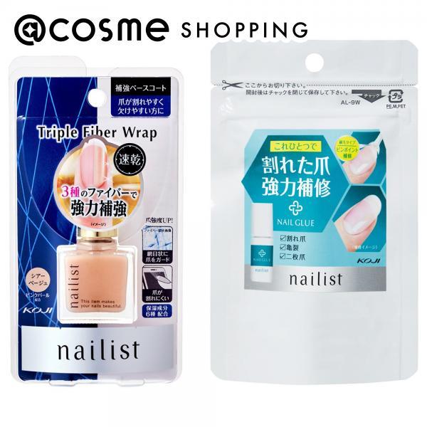 【セット内容】ネイリスト トリプルファイバーラップ シアーベージュ 10ml×1本ネイリスト 割れ爪補修グルー 3g×1本■商品説明【ネイリスト　トリプルファイバーラップ】●3種のファイバーで割れ・欠けから爪をガードする補強ベースコート。●...