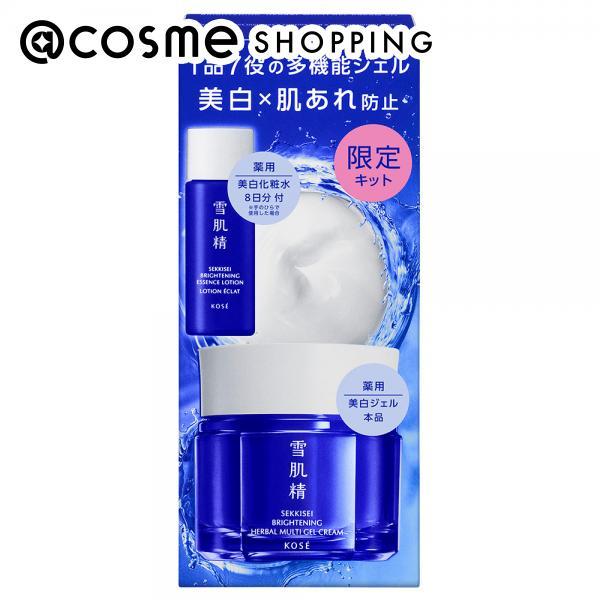 【セット内容】・薬用雪肌精 ブライトニング マルチ ジェル 80g （医薬部外品）・薬用雪肌精 ブライトニング エッセンス ローション 24mL（医薬部外品）販売名：雪肌精 化粧水 甘草由来の有効成分配合、1品7役の薬用多機能ジェルクリーム...