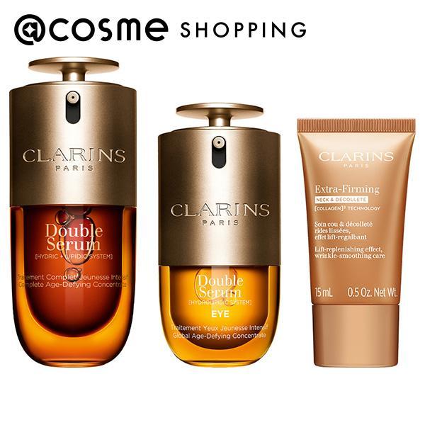 【セット内容】「ダブル セーラム ADC」 30mL 現品 「ダブル セーラム アイ ADC」 20mL 現品 「ファーミング ＥＸ ネック ＆ デコルテ Ｎ」 15mL トライアルサイズ クラランスNo.1*2 美容液「ダブル セーラム ...