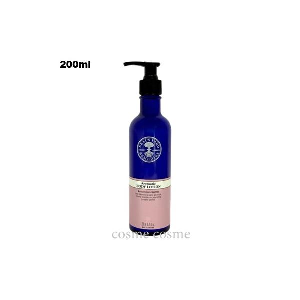 ■メーカーニールズヤードレメディーズ ■商品名アロマティックボディローション■内容量200ml■商品説明乾燥ダメージが気になる季節や、お風呂上りのボディの乾燥を防ぎ、なめらかでツヤのある肌へ整えます。  ※当店の商品は並行輸入品となります。...