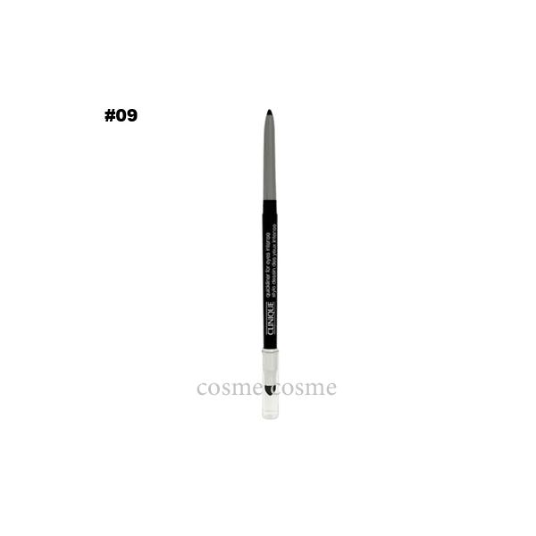■メーカークリニーク 　　■商品名クイックライナー フォー アイ インテンス #09 インテンス エボニー■内容量-　■商品説明まるでリキッドのような濃く、印象的な目もとに仕上げる繰り出し式のペンシル アイライナー。 柔らかな感触で、思い通...