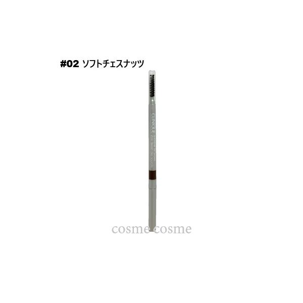 ■メーカークリニーク 　　■商品名アイブロウ クイック ライナー #02 ソフトチェスナッツ■内容量-　■商品説明極細芯で思い通りの自然な仕上がりの美しい眉に。 肌色にや髪色に合わせて選べるブラウンベースの6色展開。 なめらかな書き心地で、...