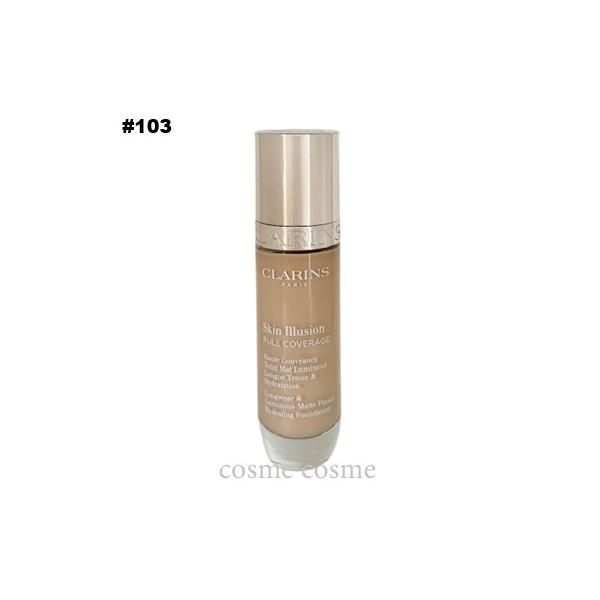 ■メーカー クラランス■商品名スキン イリュージョン フルカバレッジ ファンデーション #103■内容量30ml■商品説明【画像についてのお断り】　 画像および画面の性質上、実際のカラーとは異なる場合がございます。 予めご了承願います。また...