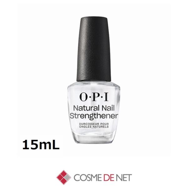 OPI ネイルトリートメント NTT60 ナチュラル ネイル ストレンスナーα 15mL 弱くなった自然爪や、乾燥からなる二枚爪を丈夫に保護します。ベースコートは、自然爪への色素沈着を防ぎ、ネイルカラーとの密着性を高め、カラーを長持ちさせま...
