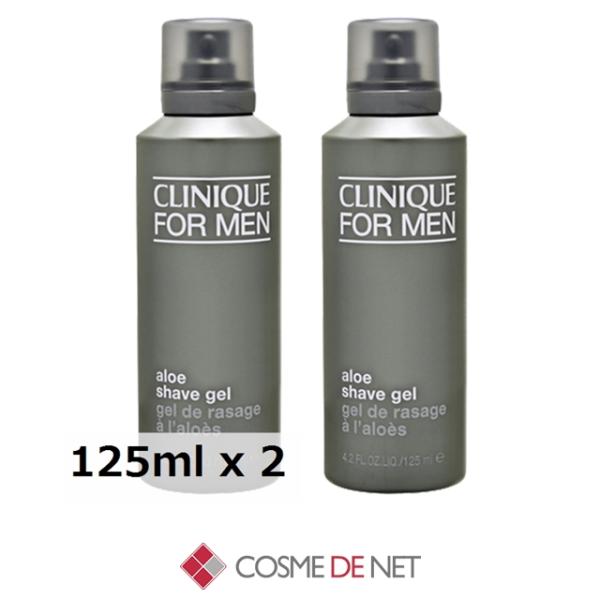 クリニーク クリニークフォーメン シェーブ アロー ジェル 125ml 2個セットメンズ用シェービング ジェル。アロエ成分(Aloe Vera)を豊富に配合。頑固なヒゲも根元から深剃りできます。【メイク】