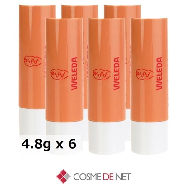 ヴェレダ リップクリーム 4.8g 6個セット保湿サポートの高い、天然ホホバオイルやミツロウを配合したリップスティックです。唇を乾燥から守り、荒れを防いでしっとりなめらかに保ちます。バニラとバラの甘い香りでリラックス気分。【メイク】【母の日...