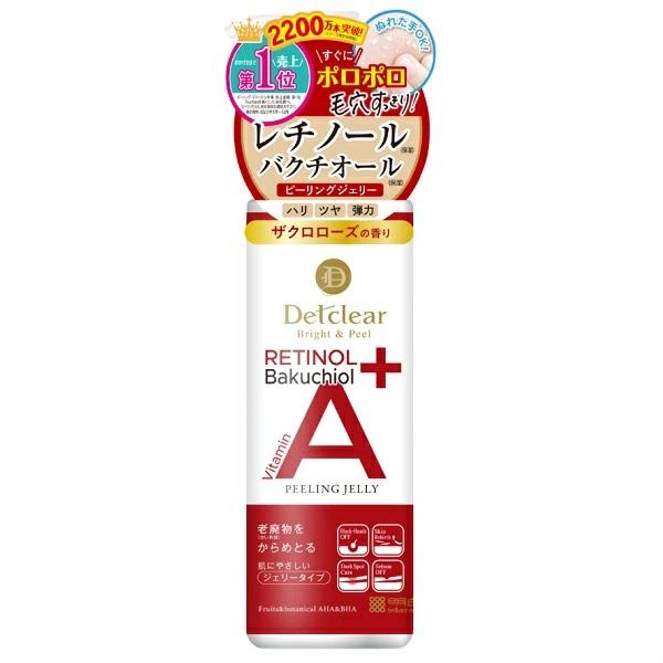 レチノール＆バクチオール配合のピーリングジェリーで気になる年齢肌へアプローチ！ハリ・ツヤ・弾力のあるお肌へ導きます。●ぬれた手OK！ポロポロピーリングで瞬時につるすべ肌実感！毛穴・黒ずみすっきり！化粧ノリアップ！シリーズ共通成分果実AHAと...