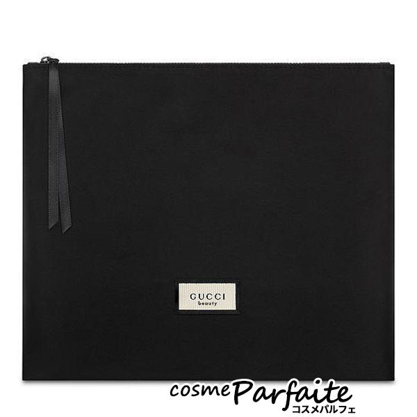 ブランド：グッチ GUCCI商品名：フラット ラージ ブラック内容量：1個生産国：海外製種類：ポーチ商品説明：グッチのシンプルなフラットポーチサイズ：横幅約28cm×高さ約24cm×奥行約1cm※ノベルティはその性質上、若干のほつれやキズ等...
