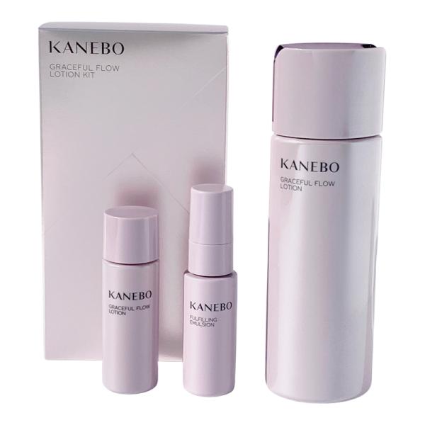 ブランド：KANEBO カネボウ商品名：グレイスフル フロウ ローション キットT内容量：SET生産国：日本種類：スキンケアセット商品説明：(セット内容)・グレイスフル フロウ ローション 180ml/30ml (化粧水)・フルフィリング ...