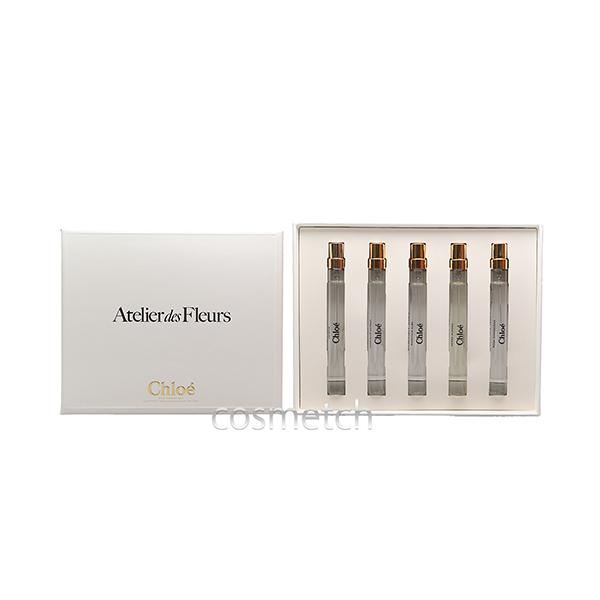 クロエの人気フレグランスを少量ずつ楽しめる、アトリエ デ フルール ミニチュアセット。それぞれ異なる香りのミニボトル（10ml）が5本入っており、日替わりでお気に入りの香りを試せます。旅行や外出先にも持ち運びやすく、香りのバリエーションを体...
