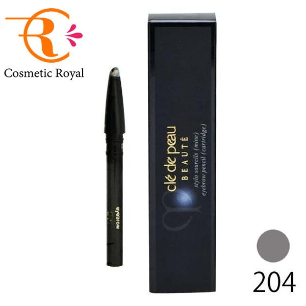 ＜アイブローペンシル＞眉に自然な濃淡をつけ、顔立ちの印象まで整えるアイブローペンシルです。なめらかなタッチで、立体的な美しい眉を演出します。※詰め替え用。ホルダー別売り。●204 グレー【セット方法】別売りのクレ・ド・ポーボーテ　ホルダー（...