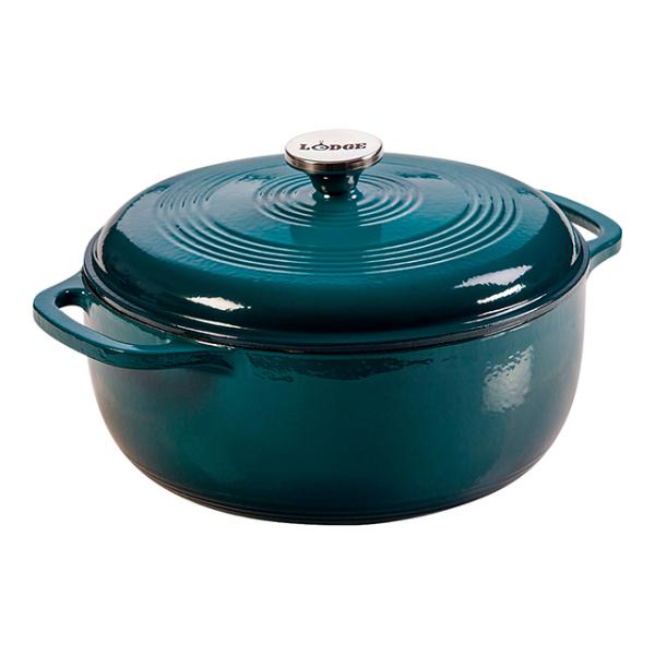 ●メーカー品番：EC6D38●サイズ表示(クォート)：6●カラー：ラグーン●内径×深さ(mm)：266×120●容量(L)：5.6●質量(kg)：7.2●底径(mm)：170●本来の重厚な鋳鉄の鍋にエナメルコーティング(2層ガラスコーティン...