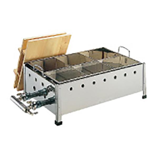 ●メーカー品番：OJ-18●サイズ：尺8寸●ガス種：12A・13A●仕切数：6●(外形寸法)幅×奥行×高さ(mm)：587×400×200●(鍋寸法)幅×奥行×深さ(mm)：557×378×95●ガス式おでん鍋※その他の都市ガス商品を御注文...