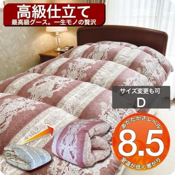 【仕様】商品名：羽毛布団 ダブル 打ち直し ホットアップキルト リフォーム クリーニング 本掛 冬 綿100足し羽毛：ホワイトグース93％300g側生地表：綿100％　80/80番手　打込み405本側生地裏：リバーシブル（両面同柄）カラー：...