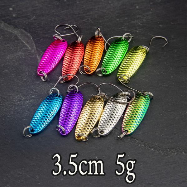 ★ アピール抜群のカラーを含む、基本的な色が揃っています。 ★小さなシルエットを好む魚に効果的です。キラキラ光りながらボディを左右にロールし、強力にアピールします。トラウトが追いかけてきたら、速度を緩めずにむしろ小魚が逃げるようにスピードア...