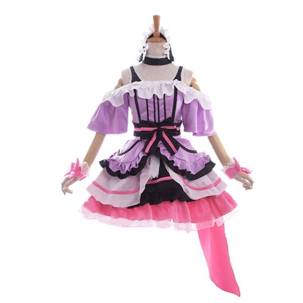 【商品状態】新品未使用品  【サ　イ　ズ】（ご注文後にサイズをご指定下さい）  【素　　　材】ポリエステル生地、綿など       【セット内容】ワンピース、手首飾り、髪飾り、首飾り、手袋、ストッキング、パニエ【備　　　考】