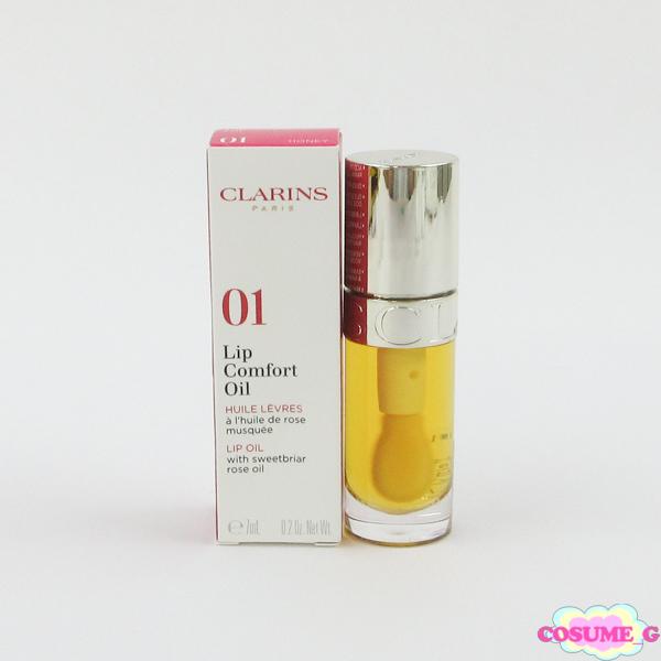 クラランス リップコンフォートオイル #01 ハニー 残量多 C772状態：1〜2回試した程度のお品物になります。（※容器込み：30g、グラムを参考にお願いします。)