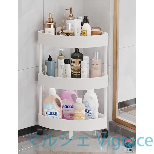 商品の説明                                                商品の説明これは、3?5階から選択できる床から天井までのバスルームコーナー収納ラックです。 底部にはユニバーサルホイールがあり、簡単に...