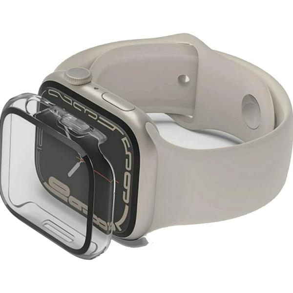 【新品未開封品】■返品・交換について初期不良以外のお客様都合の返品・交換は一切お受けできません。型番：OVG004zzCL-REV対応機種：Apple Watch Series 9/8/7/6/5/4/SE【衝撃保護】フィルム一体型のApp...