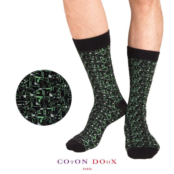 【 CotonDouxソックスの仕様・特徴 】●素材：綿80% ポリアミド(ナイロン)18% ポリウレタン2%●サイズ： S (23.5-26.0cm)　L (26.0-28.5cm)CotonDouxオリジナルの靴下。楽しい柄はソックスで...
