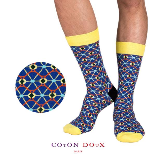 【 CotonDouxソックスの仕様・特徴 】●素材：綿80% ポリアミド(ナイロン)18% ポリウレタン2%●サイズ： S (23.5-26.0cm)　L (26.0-28.5cm)CotonDouxオリジナルの靴下。楽しい柄はソックスで...