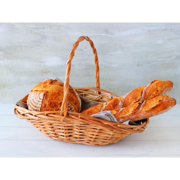 ［規格］36×22×H10×TH24cm［色］茶［素材］柳