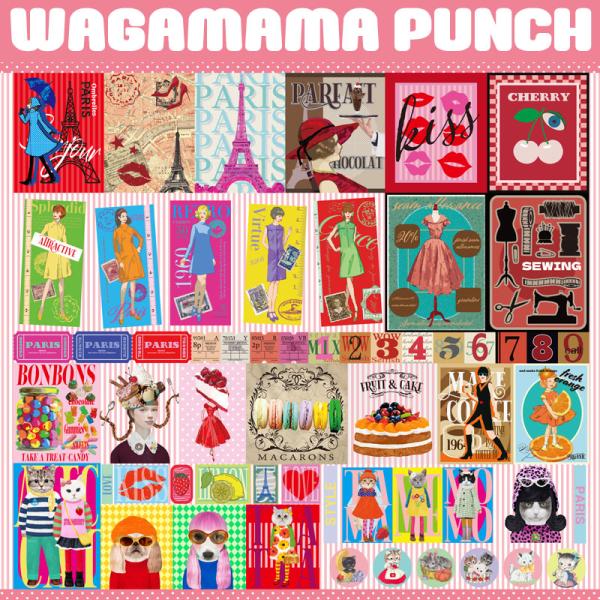 わがままパンチ セルフィッシュエム/インクジェットプリント/生地/布/綿/コットン/キルト作家/武石正子/レトロ/シーチング