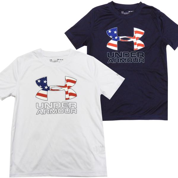 アメリカで買い付けた胸の大きなアンダーアーマーのロゴがかっこいいスポーツウエア紫外線カットスキンケアー/UPF40+伸縮性に優れた生地を使用高い吸汗速乾性を誇り、あらゆる動作において動きやすいヒートギア快適さを追及したさらさら肌触りとルーズ...