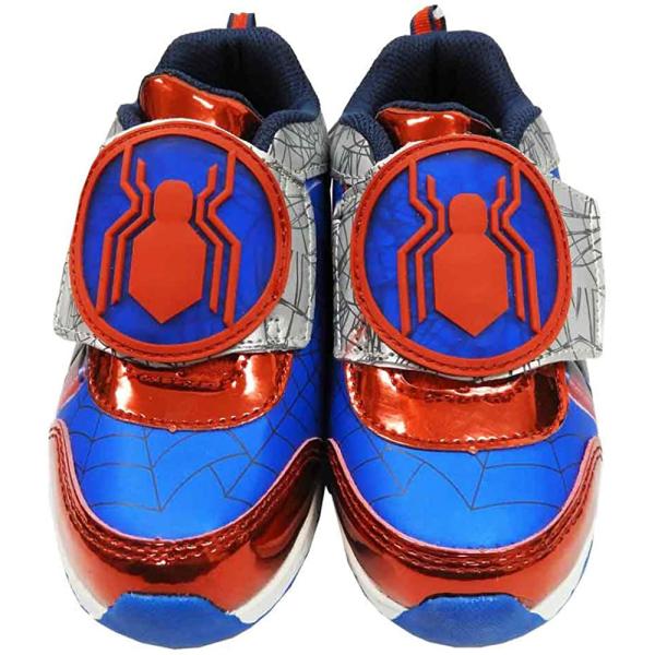 アメリカで買い付けたとってもかっこいいアメコミSPIDERMANマジックテープ式スニーカー歩くと甲とかかとの部分がぴかぴか光ります。※専用のお箱はございません。※電池は消耗品に付、補償対象外となります。中国製■宅配便、レターパック等での発送...
