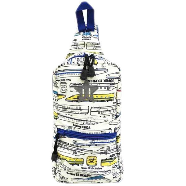 HH ハングリーハート 新幹線 子供 キッズ ボディバッグ 斜め掛け バッグ かばん ゲーム 携帯バッグ ホワイト 白 b53603お出掛けに軽量で大活躍 スマホやゲーム機を入れたりマルチに使えるオシャレバッグ☆下部分両サイドに引っかけがつ...