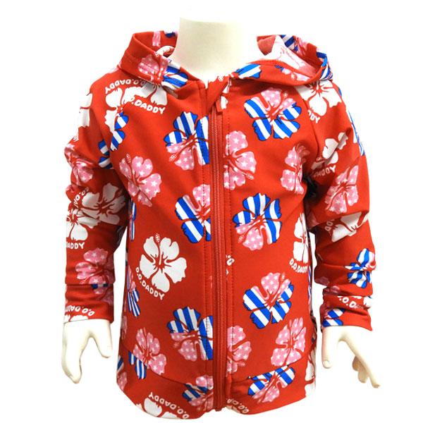 カラフルで目立つハイビスカスがまぶしいラッシュガード前開きジップ式でお着替えも楽ちん、嬉しいフード付きUVカット■セール価格につき返品交換不可■メール便(ポスト投函)でのお届けとなります。(紛失破汚損補償対象外)サイズ 90cm 13kgカ...