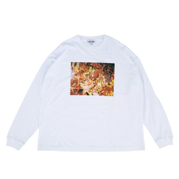 CHI-BEE california wall ロングTシャツ(white) チービー CHIBEE 長袖 ロンTCOLOR:ホワイトSIZEM:着丈74 身幅65 袖丈57 肩幅65L:着丈76身幅68 袖丈59 肩幅68XL:着丈78 ...