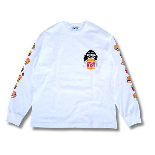CHI-BEE  オールスターズスウェット型ロングTシャツ (white) チービー chibee 長袖 ユニセックスCOLOR:ホワイトSIZES:着丈66 身幅51 袖丈60 肩幅46M:着丈70 身幅54 袖丈61 肩幅49L:着丈7...