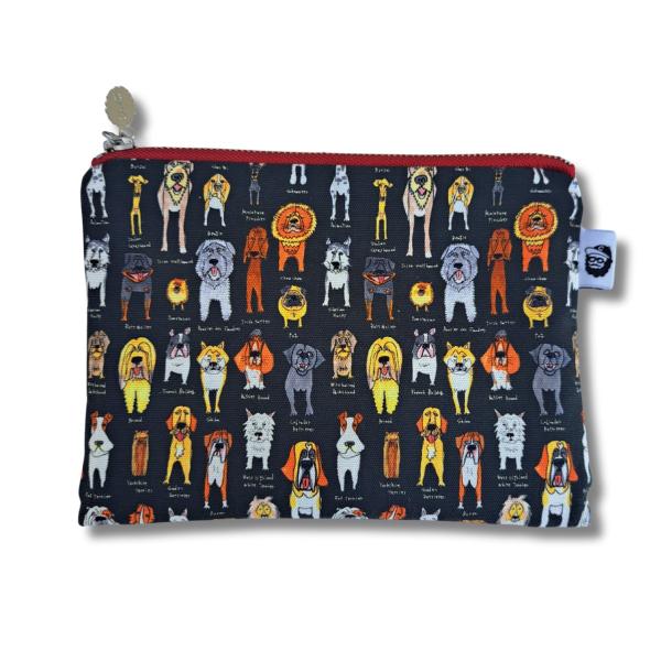 CHI-BEE medium pouch (DOG black) チービー CHIBEE ポーチCOLOR：dog blackSIZE：MEDIUM W21cm×H15cmMATERIAL：綿100% 裏地ナイロン100%スマホはもちろん、...