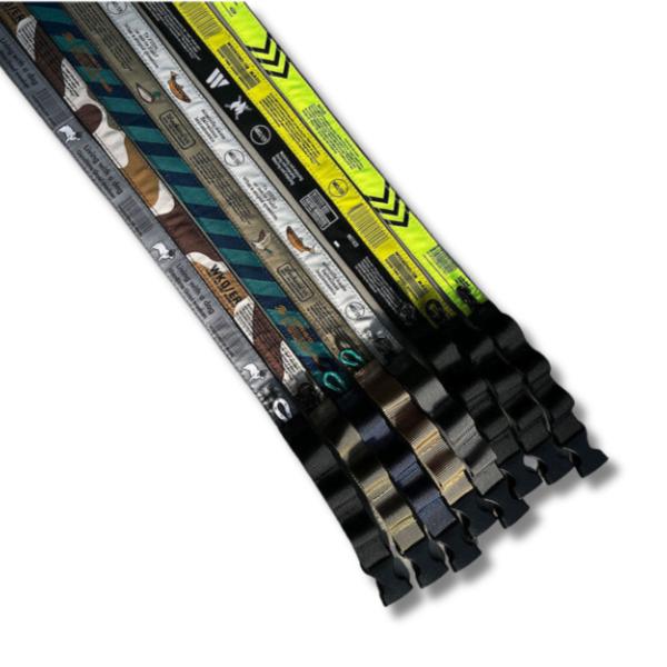 COLOR：(1)TO FISH (2)DOG (3)CAMP (4)CLASSIC (5)CATION (6)DUCK (7)HUNTER (8)WKD/ERSIZE：W2×全長132(最長)(cm)MATERIAL：ポリエステルベルトと...