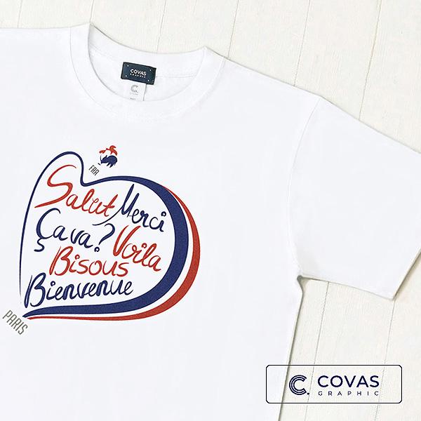 ”ハートフランス”フランスでの定番挨拶のワードをプリント。SALUT=こんにちは、MERCI=ありがとう。CAVA=お元気ですか、BIENVENUE=ようこそ。※サイズ表記はメンズサイズでの表記になっています。【XS】女性小さめ　　推奨身長...