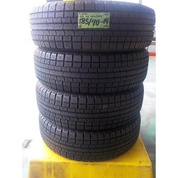 ★　サイズ・・１８５／７０Ｒ１４★　状態・・・２０２０年製冬用スタッドレスタイヤになります。センター部約９ミリ９．９分山イボ付きタイヤになります。画像の脱着時ビート小傷程度は見られます。エアーチェック問題ありませんでした。（画像参照）★　神...
