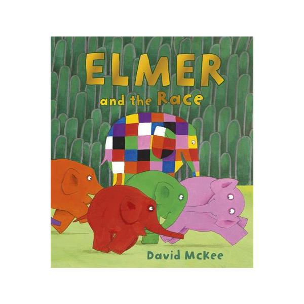 エルマーシリーズの中でも人気のタイトル『Elmer and the Race』。仲間たちと誰が早いのかかけっこで競争。それぞれの体に色を塗って準備は万端。しかしレースが始まると…。The young elephants want to pr...