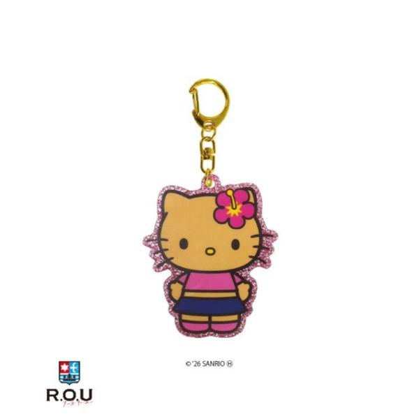 ■グリッターがキラキラした、日焼けサンリオのキーホルダー■背面にも絵柄入り■コピーライト：(C) '26 SANRIO(H)【商品規格】本体サイズ：(約)53×64×3mm※キャラクターによって若干サイズが異なります。[商品コード] 699...
