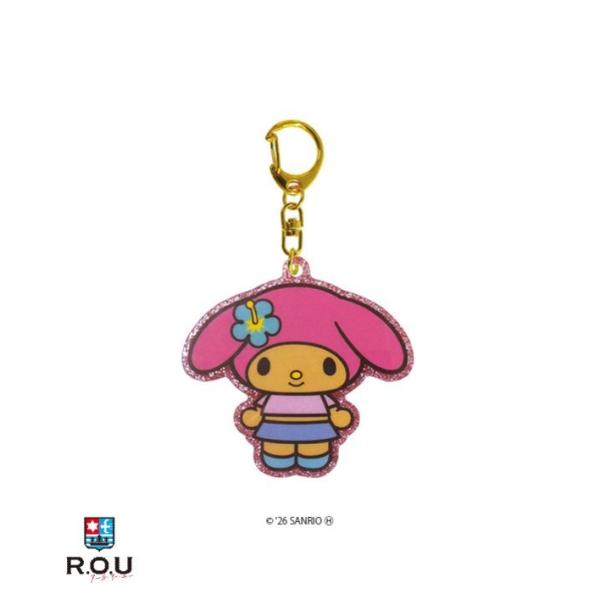 ■グリッターがキラキラした、日焼けサンリオのキーホルダー■背面にも絵柄入り■コピーライト：(C) '26 SANRIO(H)【商品規格】本体サイズ：(約)53×64×3mm※キャラクターによって若干サイズが異なります。[商品コード] 699...