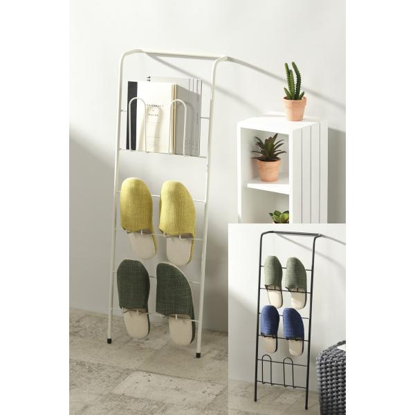 ［アイテム説明］ラダー型のシェルフ。壁に立て掛けるだけでいい簡単な収納アイテム。スリムでかさばらないので気軽に置けて便利です。スリッパを掛けるのにぴったり。新聞や雑誌も収納できます。[サイズ情報]■フリー幅:28/奥行き:17/高さ:82/...