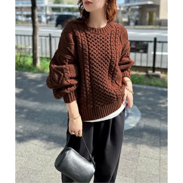 人気インフルエンサー【ka_lly×notch. 】コラボ2025A/W【notch. by KASUMI】ケーブルニットka_llyさんwear：@karryInstagram：＠ka_lly【Detail】ざっくりとしたケーブル編みでシ...