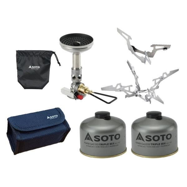 【発売日：2026年04月17日】・お客様からのご要望にお応えし、SOD-310 ウインドマスター標準装備の3本ゴトクを、約18.5%軽量化した4本ゴトク標準装備へとアップグレードします。4本ゴトクを採用することで、クッカーを載せた際の安定...