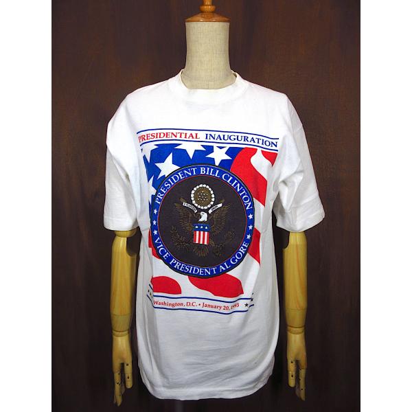 ◆商品名◆1990's PRESIDENTIAL INAUGURATION プリントTシャツ size M◆サイズ◆表記：M肩幅：約48cm身幅：約52cm袖丈：約20cm着丈：約68cm※計測箇所によって多少異なりますのでだいたいの目安と...