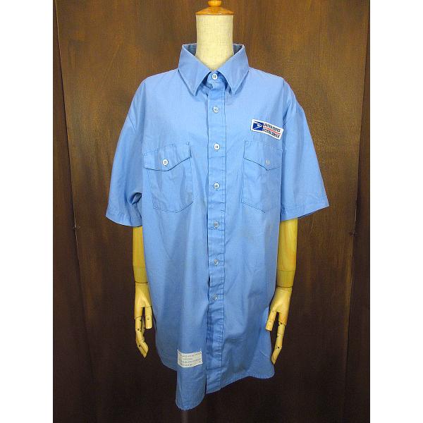 ◆商品名◆1970’s-1980’s UNITED STATE POSTAL SERVICEワークシャツ水色size 17-17 1/2◆サイズ◆表記：17-17 1/2肩幅：約52cm身幅：約67cm袖丈：約26cm着丈：約83.5cm※...