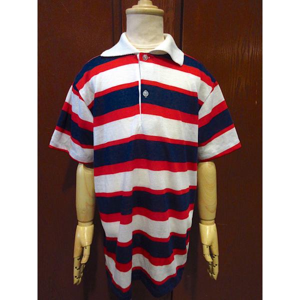 ◆商品名◆1970's ABELS キッズ マルチボーダー ポロシャツ size 14◆サイズ◆マネキンサイズ：5号表記：14肩幅：約35cm身幅：約40cm袖丈：約16cm着丈：約54cm※計測箇所によって多少異なりますのでだいたいの目安...