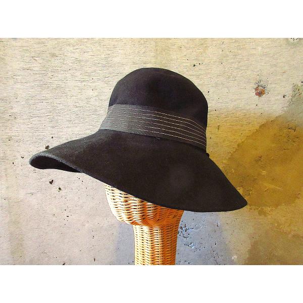◆商品名◆1940’s-1950’s Bennet レディースフェルトハット 黒◆サイズ◆頭周り：約55cmブリム：約10cm（最大）※計測箇所によって多少異なりますのでだいたいの目安としてお考えください。◆状態◆所々に擦れやキズ、汚れあり...