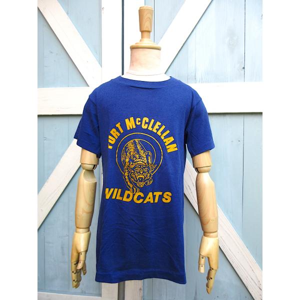 ◆商品名◆1980's キッズ FORT McCLELLAN WILDCATS プリントTシャツ size M(10-12)◆サイズ◆マネキンサイズ：5号表記：M(10-12)肩幅：約31cm身幅：約36cm着丈：約52cm袖丈：約13cm...