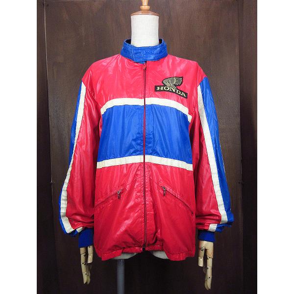 ◆商品名◆1970's HONDA ナイロンレーシングジャケット◆サイズ◆表記：M肩幅：約47cm身幅：約56.5cm袖丈：約69cm着丈：約65.5cm※計測箇所によって多少異なりますのでだいたいの目安としてお考えください。◆状態◆白い部...