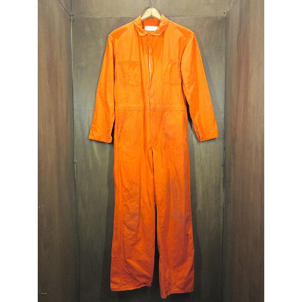 ◆商品名◆1970's ADOLPHE LAFONT オールインワン オレンジ size 42◆サイズ◆表記：42肩幅：約50cm身幅：約61cm袖丈：約59cmウエスト：約99cmわたり幅：約33cm裾幅：約24.5cm股上：約36cm股...